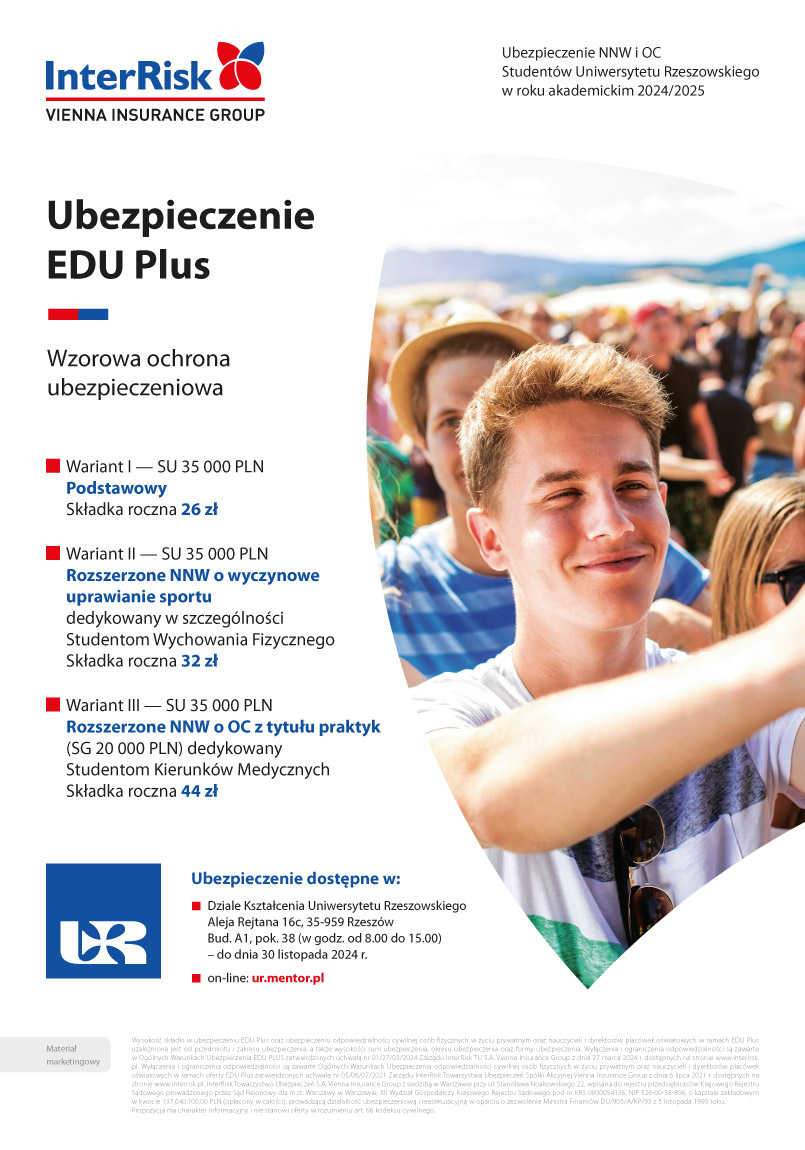 Ubezpieczenie EDU plus - Uniwersytet Rzeszowski